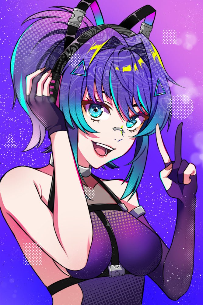 VShojo Projekt Melody x V1 Tech x Tonakai Art Plexi Glass Wall Art