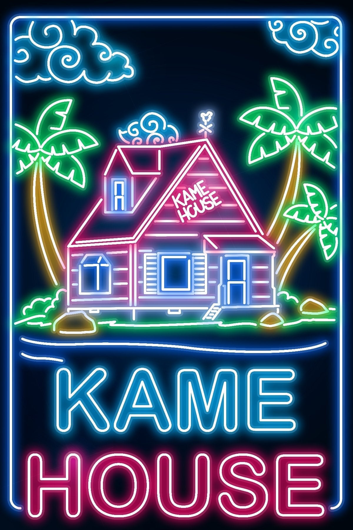 Neon House Plexi Glass Wall Art – V1 Tech