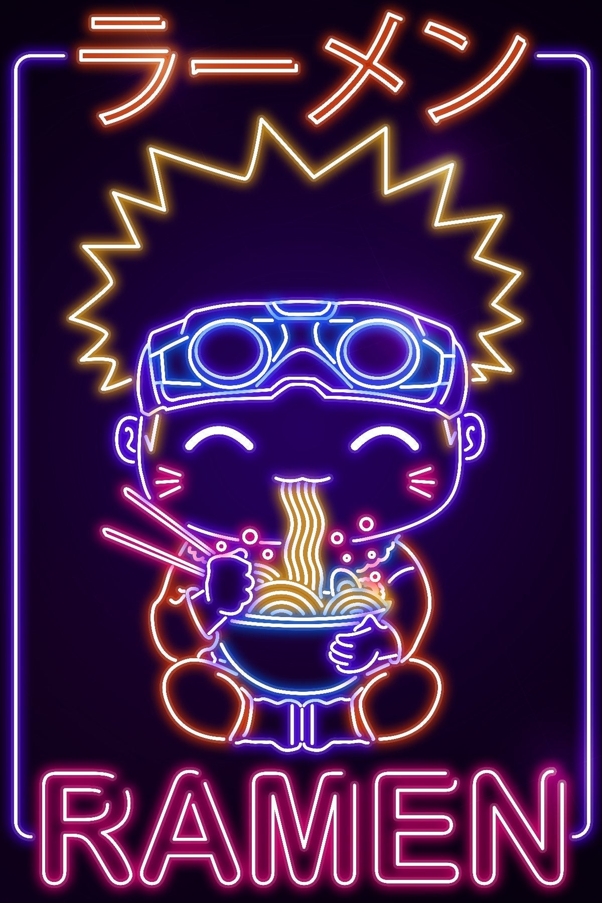 Neon Ramen Shinobi Plexi Glass Wall Art – V1 Tech