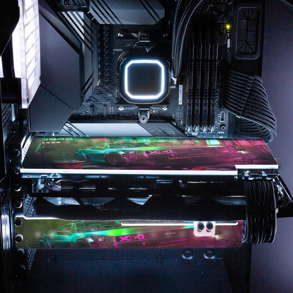 Skie Graphic Studio - 'Alley Cyberpunk' | Custom RGB GPU Backplate by ...