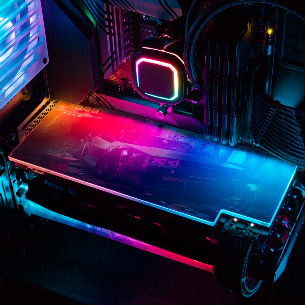 Skie Graphic Studio - 'Alley Cyberpunk' | Custom RGB GPU Backplate by ...