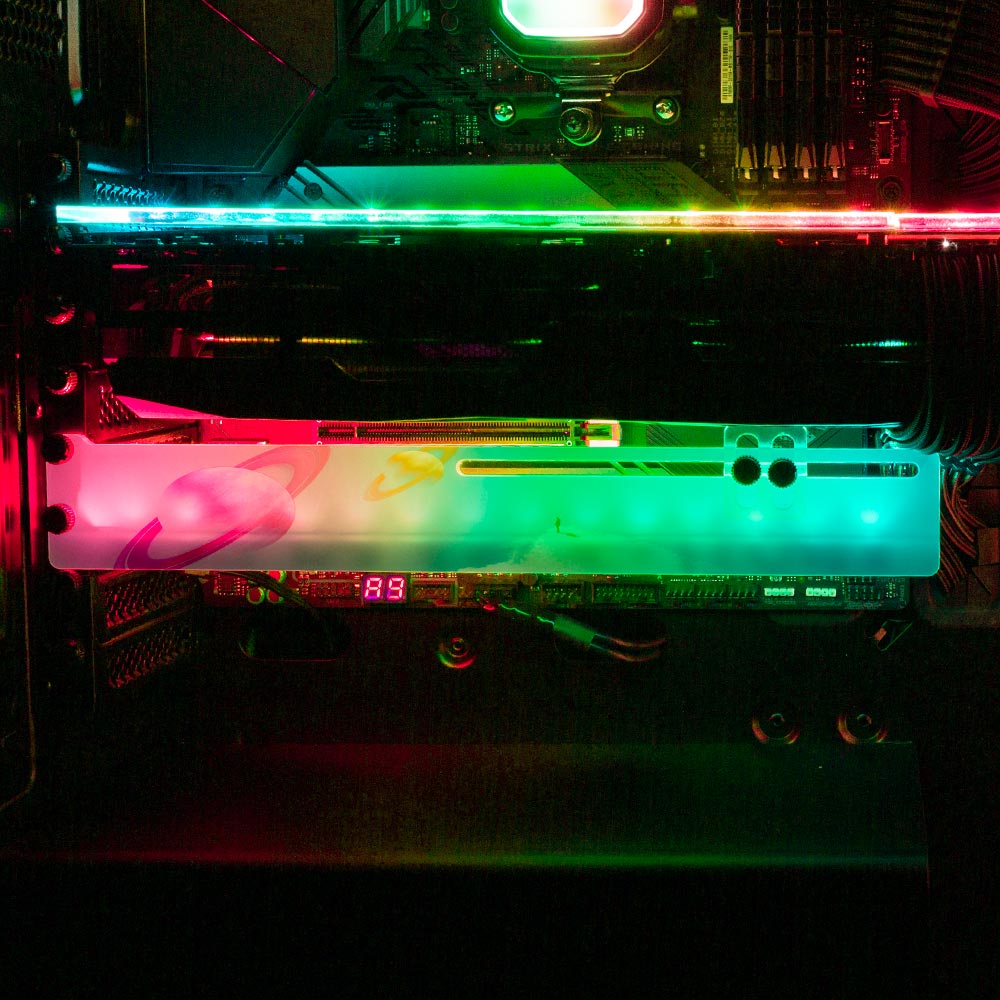 Ambitions RGB GPU Support Bracket - Spectacular.way - V1Tech – V1 Tech