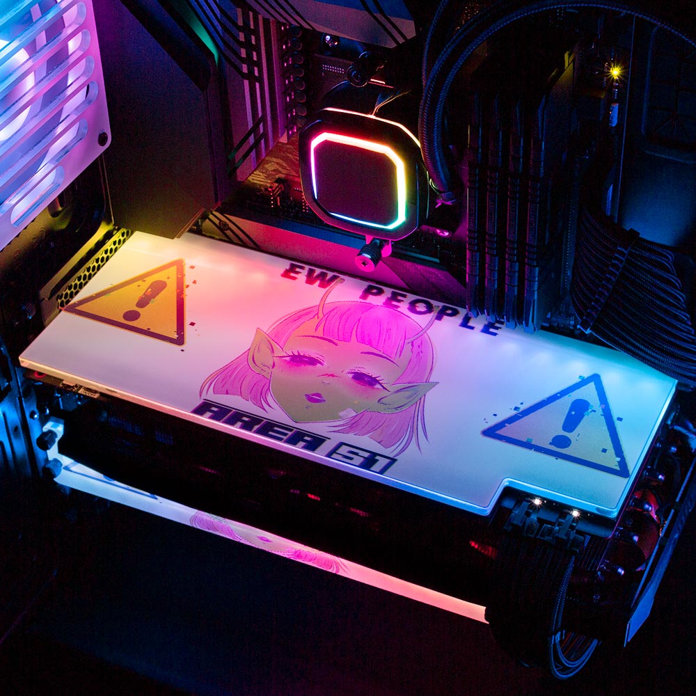 YacilArt - 'Area 51' | Custom RGB GPU Backplate by V1 Tech | Tailored ...