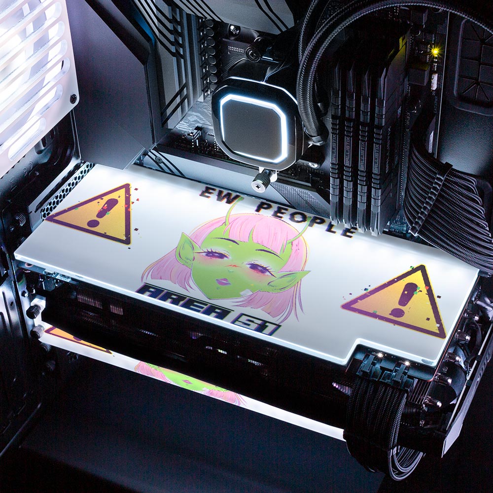 YacilArt - 'Area 51' | Custom RGB GPU Backplate by V1 Tech | Tailored ...