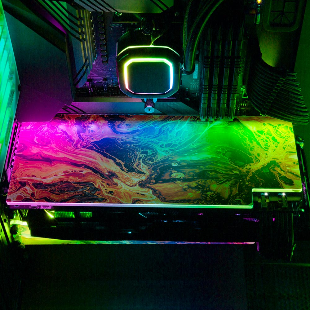 Geoglyser - 'Believe in Yourself' | Custom RGB GPU Backplate by V1 Tech ...