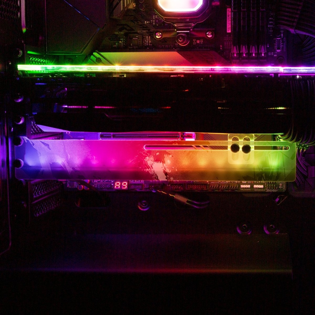 Black Dragon Breath RGB GPU Support Bracket - V1Tech – V1 Tech