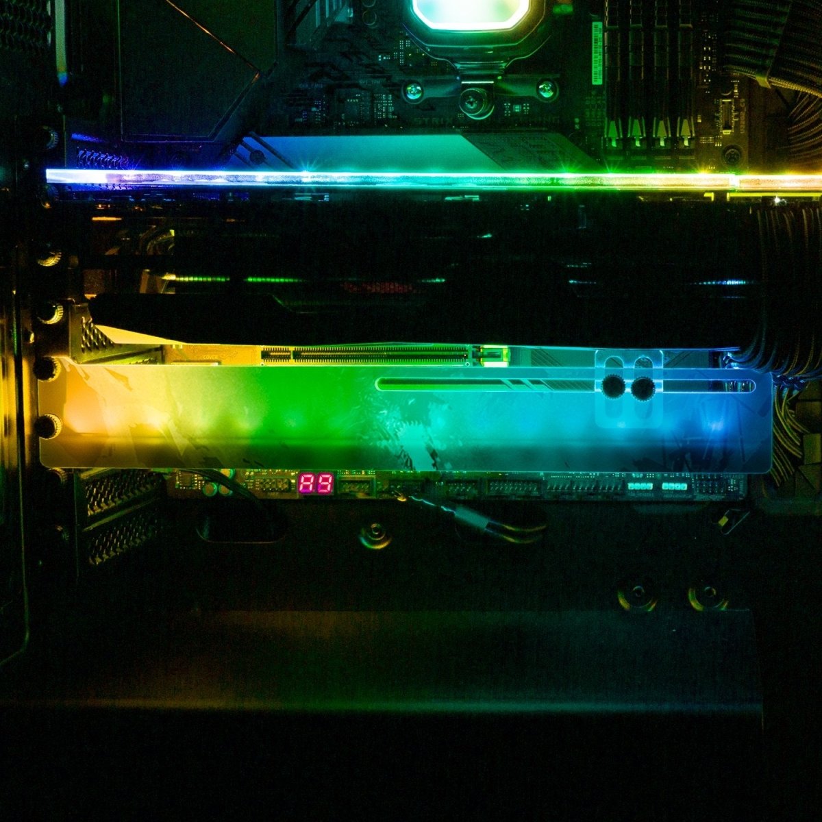 Black Dragon Breath RGB GPU Support Bracket - V1Tech – V1 Tech