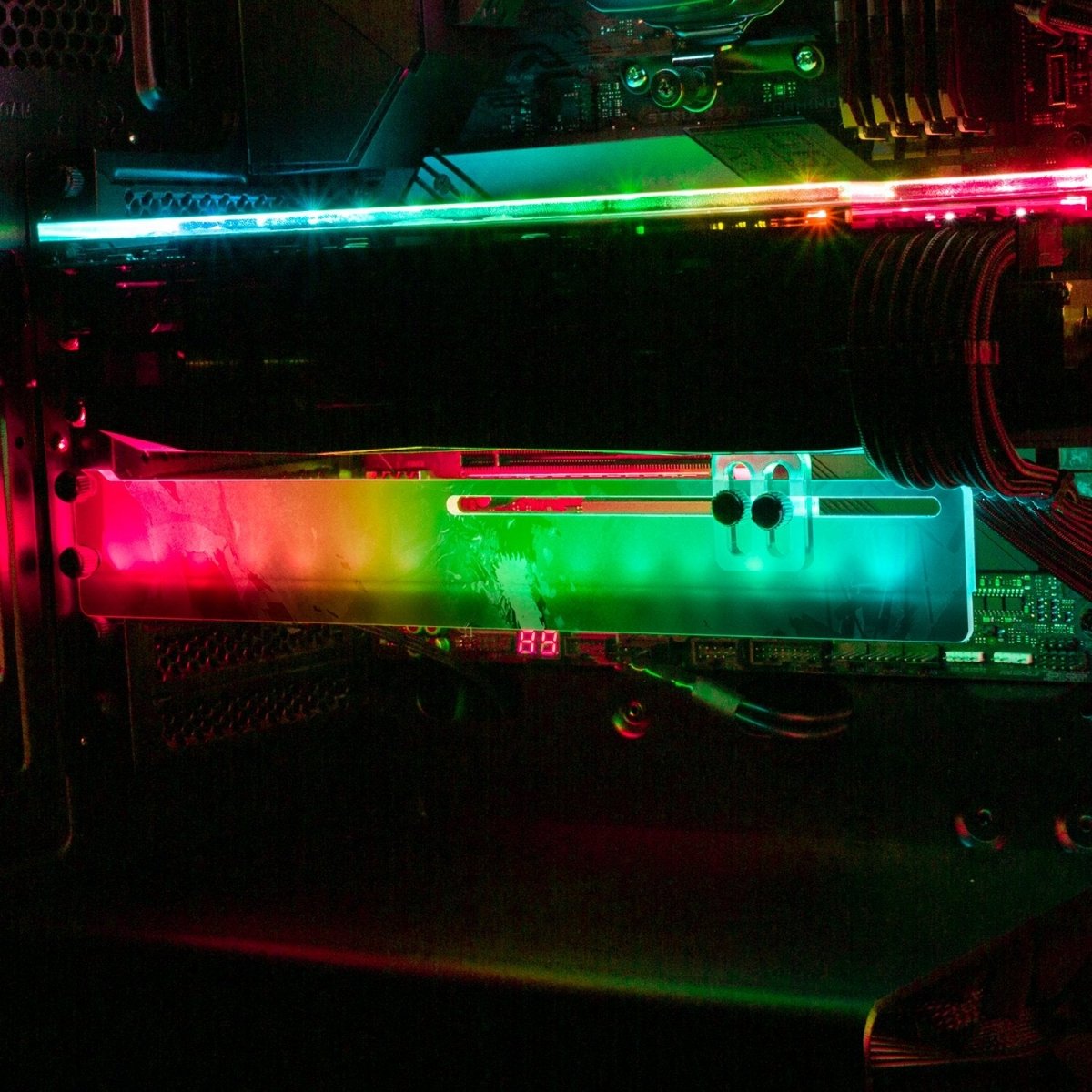 Black Dragon Breath RGB GPU Support Bracket - V1Tech – V1 Tech