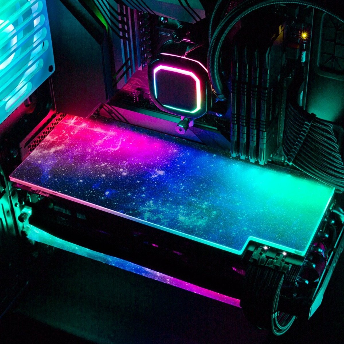 'Blue Space' Custom Design RGB GPU Backplate by V1 Tech | Tailored To ...