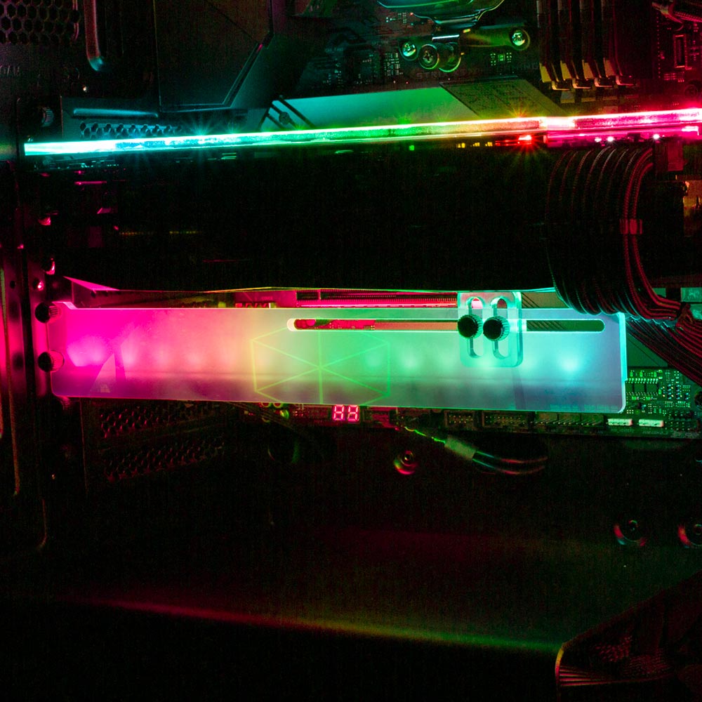 Care Too Much RGB GPU Support Bracket - The Dizzy Viper - V1Tech – V1 Tech