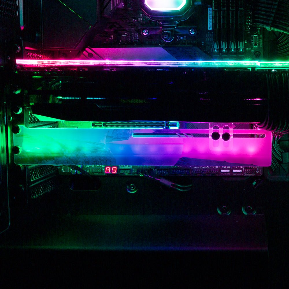 Concentric RGB GPU Support Bracket - Gabrielle Salonga - V1Tech – V1 Tech