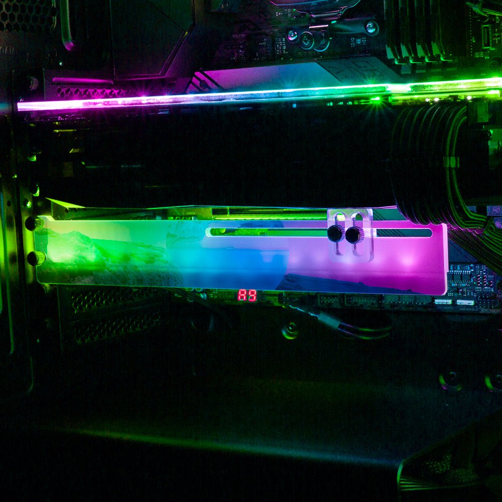 Concentric RGB GPU Support Bracket - Gabrielle Salonga - V1Tech – V1 Tech