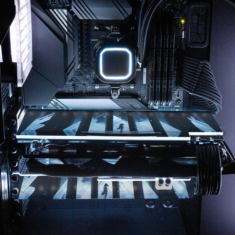 Crystal Cathedral RGB GPU Support Bracket - Ghost Data - V1Tech – V1 Tech