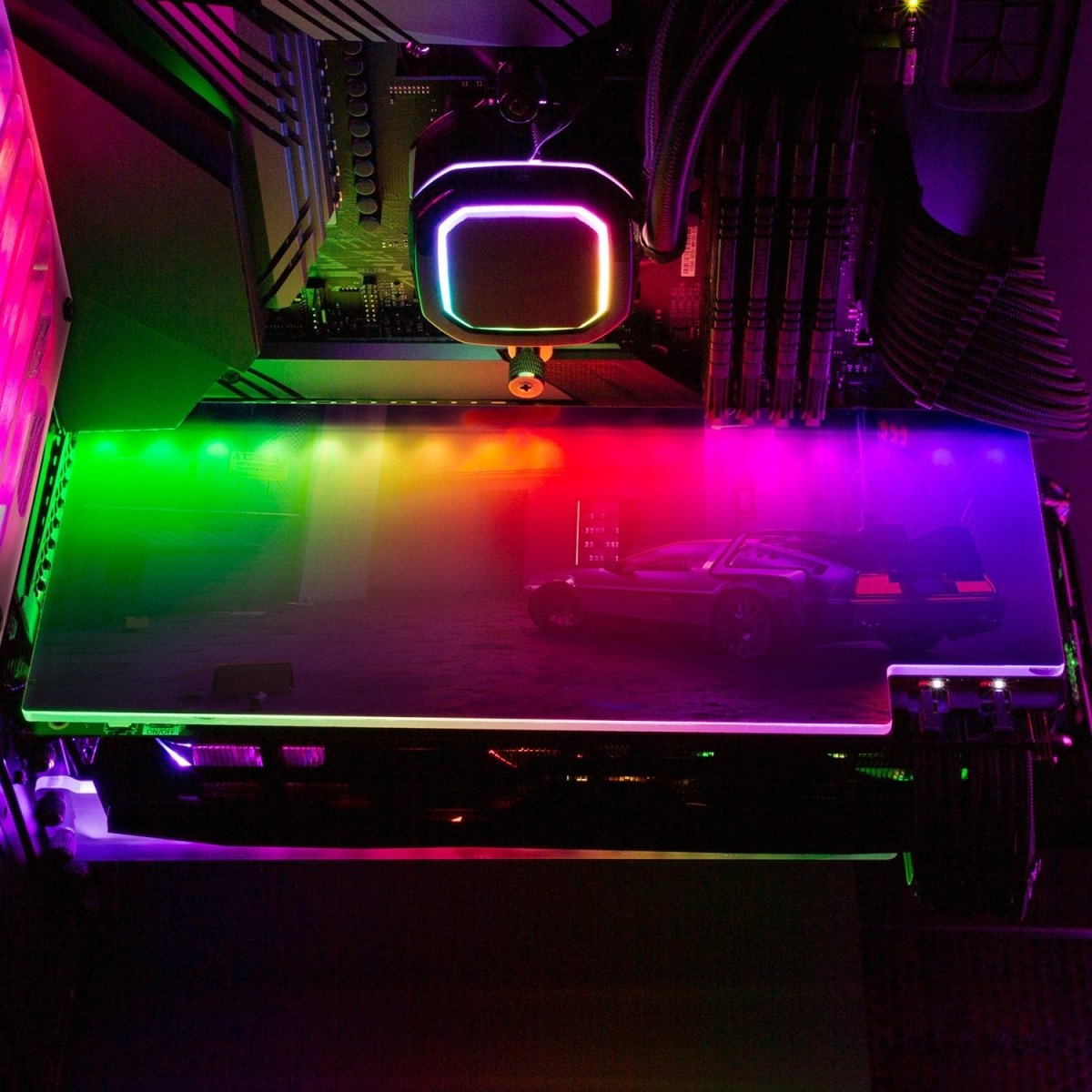 Skie Graphic Studio - 'Cyber Nights' | Custom RGB GPU Backplate by V1 ...