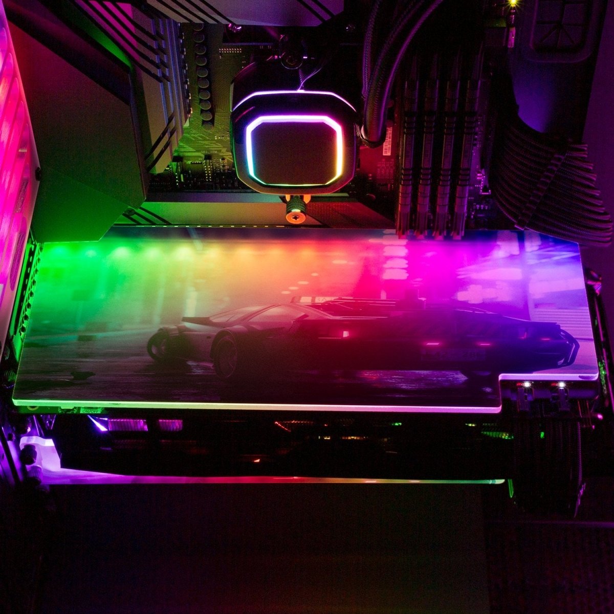 Skie Graphic Studio - 'Cyber77' | Custom RGB GPU Backplate by V1 Tech ...