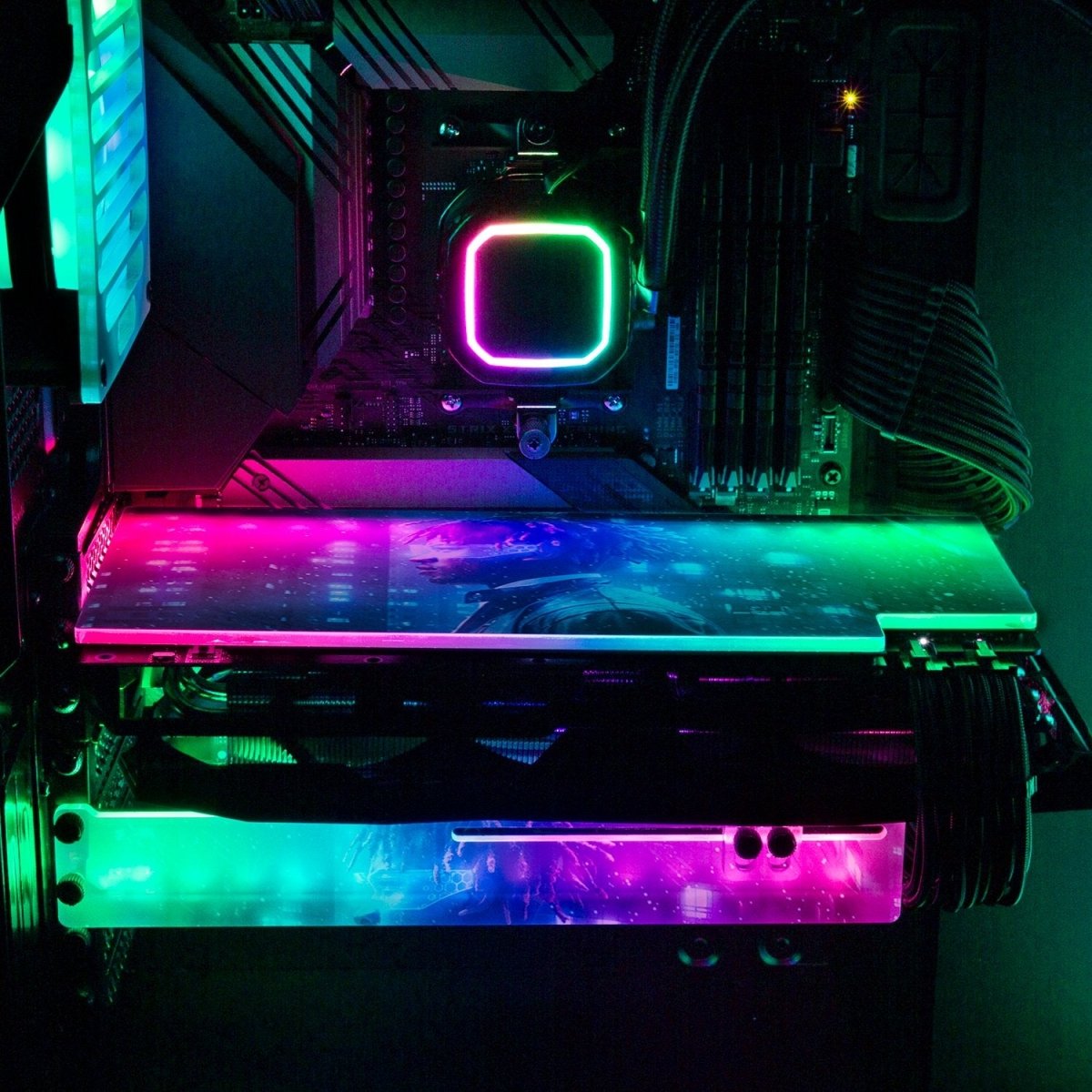 Cyberpunk 2077 RGB GPU Support Bracket - Nogar007 - V1Tech – V1 Tech