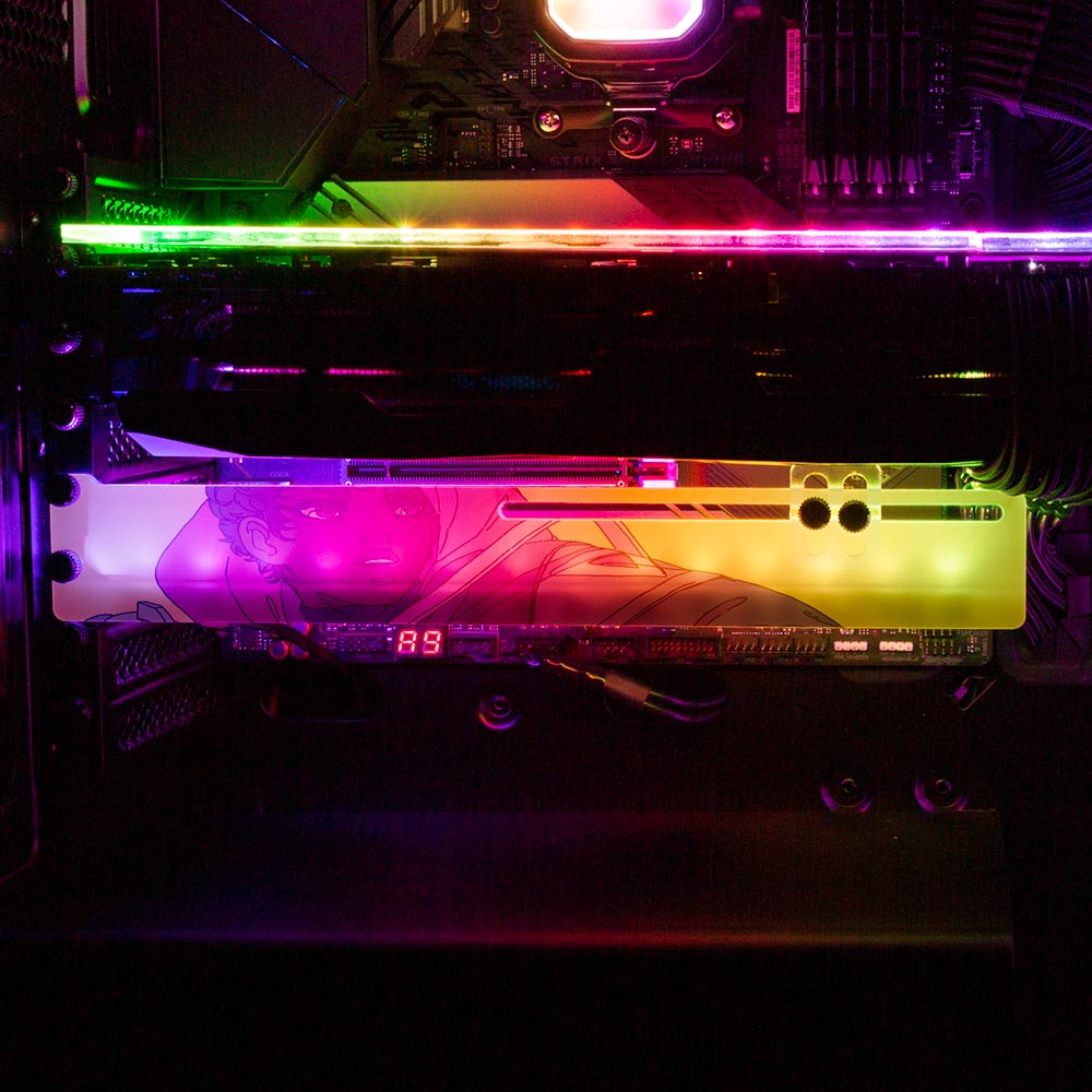 Cyberpunk Boy RGB GPU Support Bracket - Kuurakuu - V1Tech – V1 Tech
