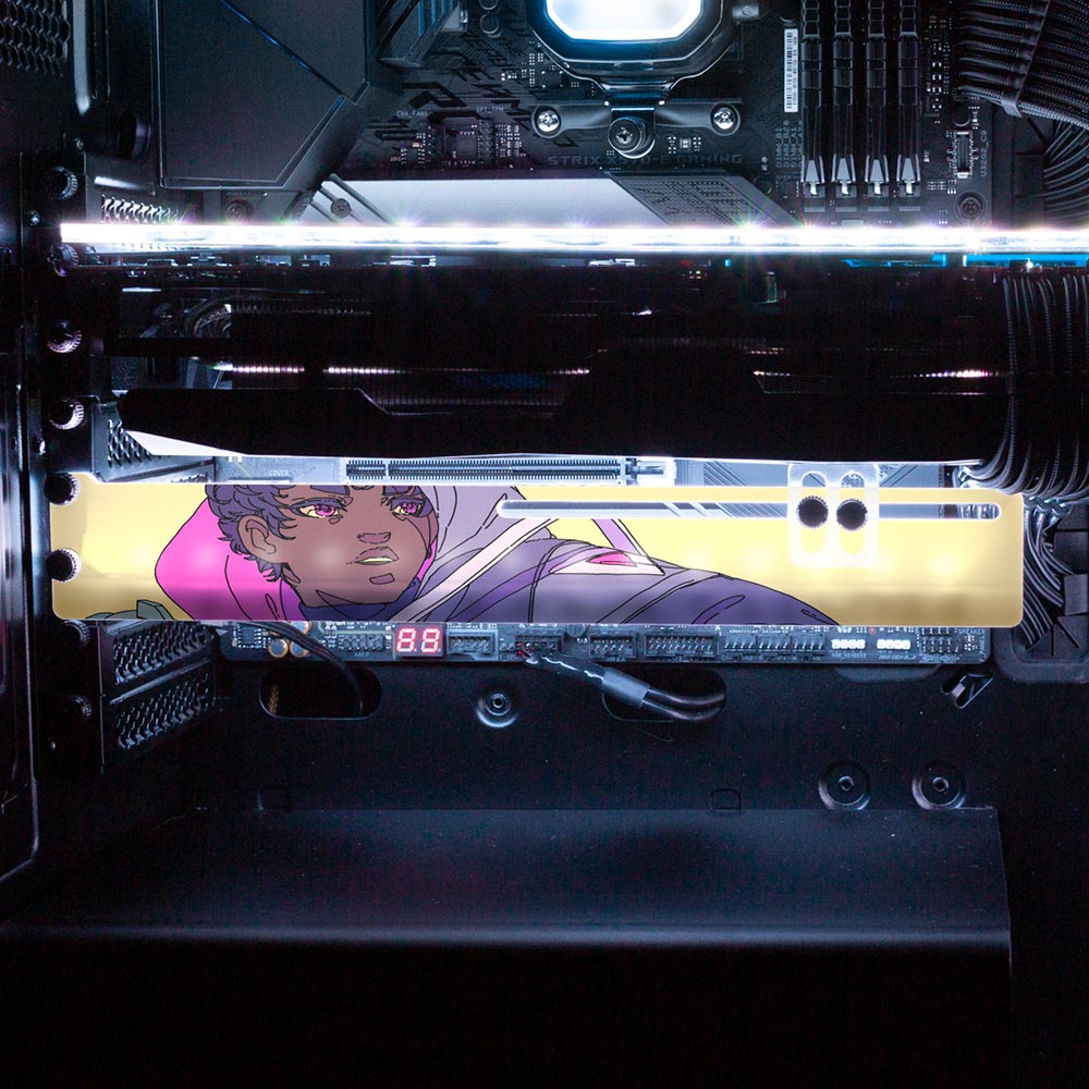 Cyberpunk Boy RGB GPU Support Bracket - Kuurakuu - V1Tech – V1 Tech