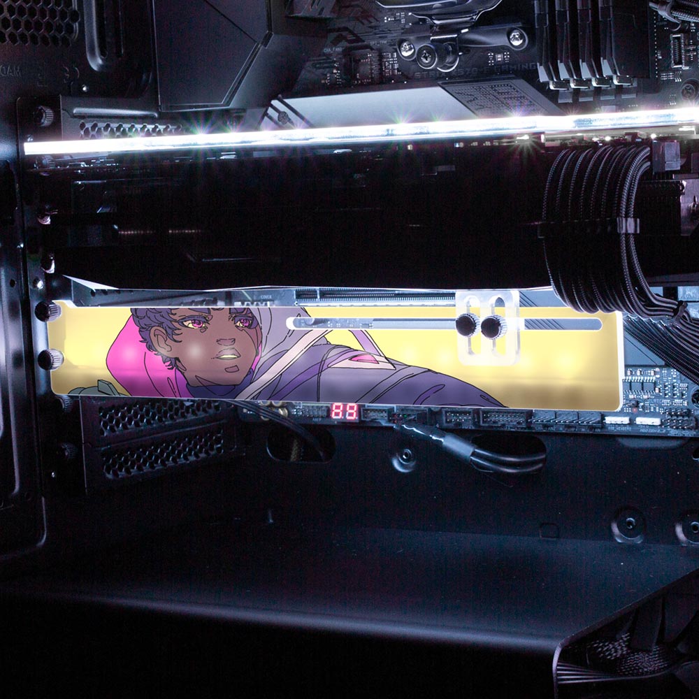 Cyberpunk Boy RGB GPU Support Bracket - Kuurakuu - V1Tech – V1 Tech