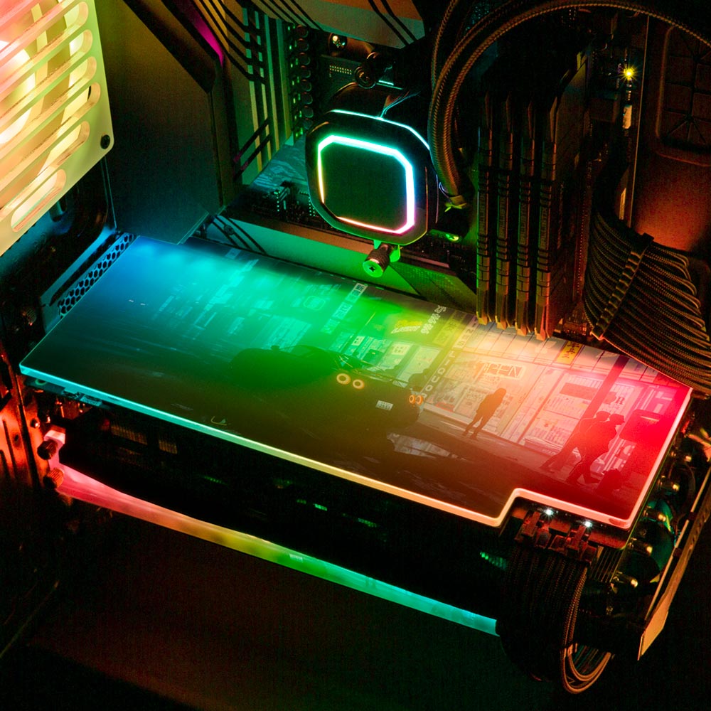 Skie Graphic Studio - 'Cybershop3' | Custom RGB GPU Backplate by V1 ...
