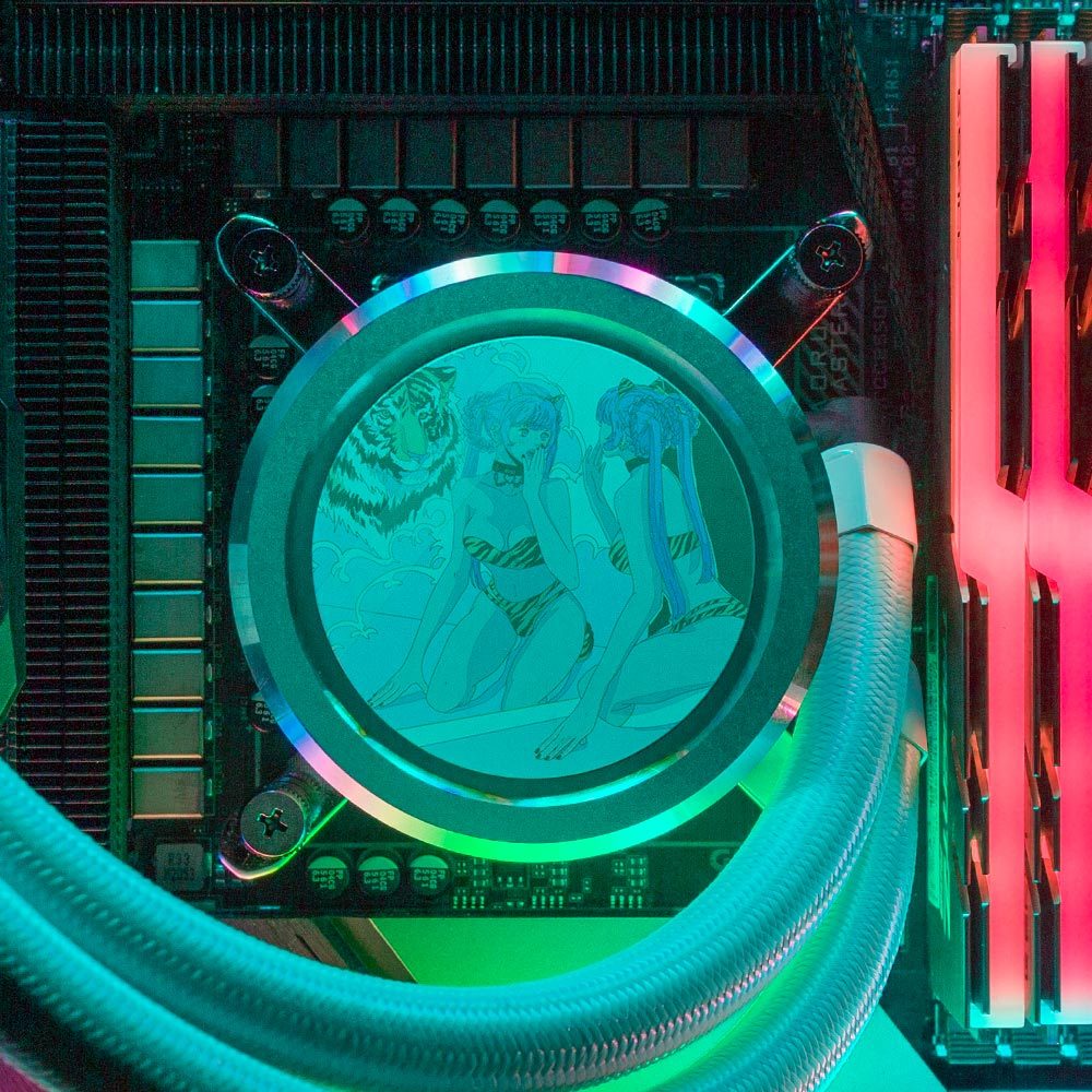 Double Vision AIO Cover Large Circle for Lian Li LIAN LI GALAHAD AIO240 ...