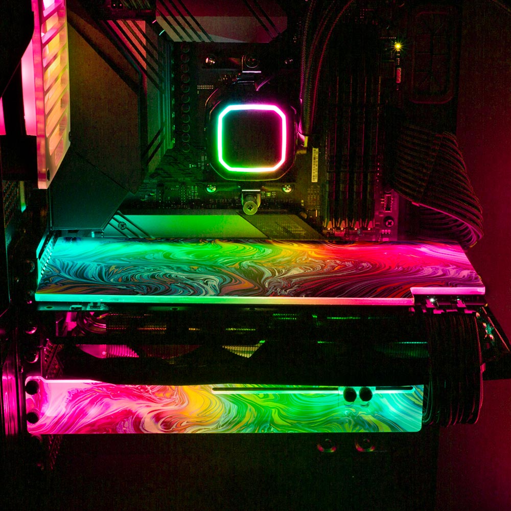 Dust On Trial RGB GPU Support Bracket - Geoglyser - V1Tech – V1 Tech