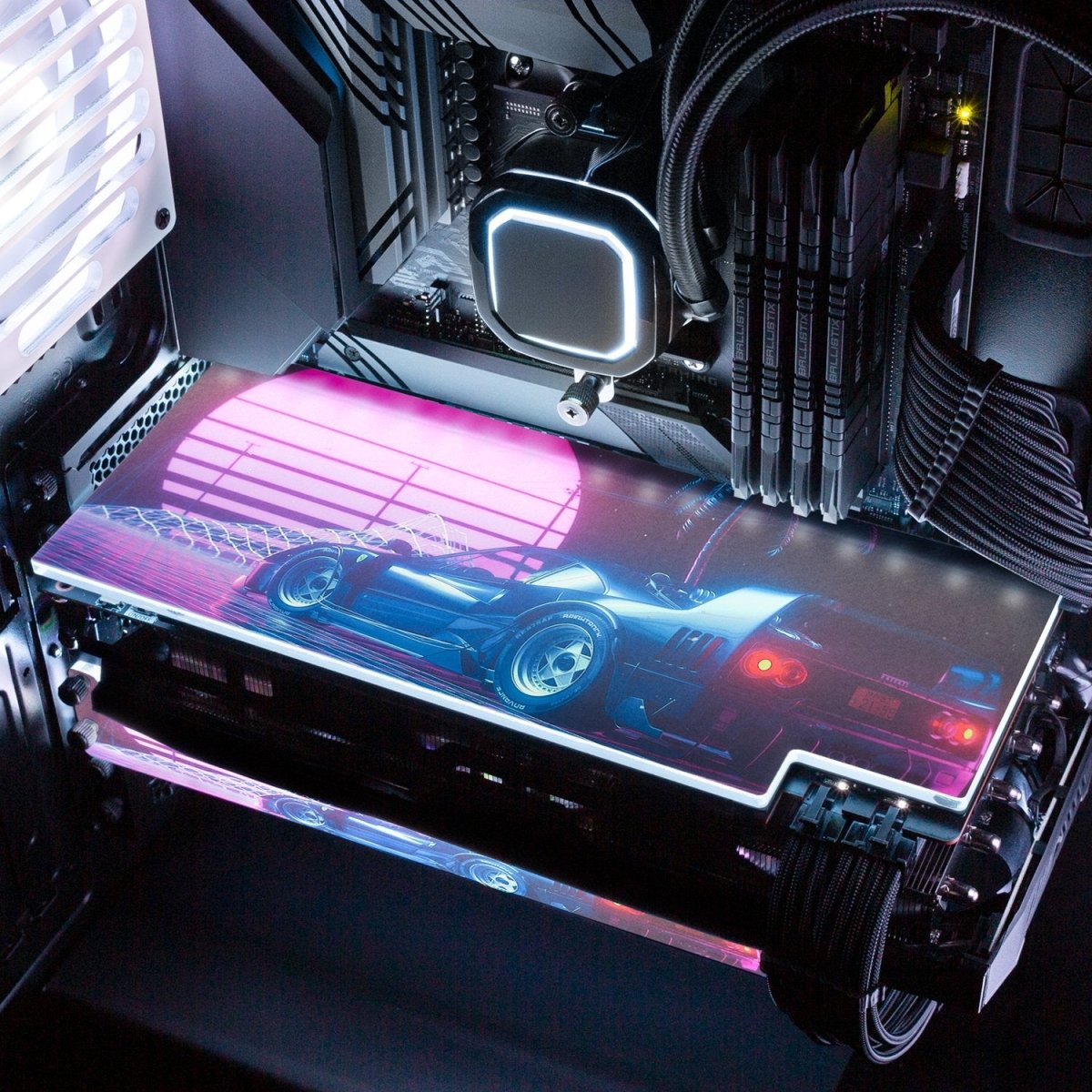 Skie Graphic Studio - 'F40 Sunset' | Custom RGB GPU Backplate by V1 ...