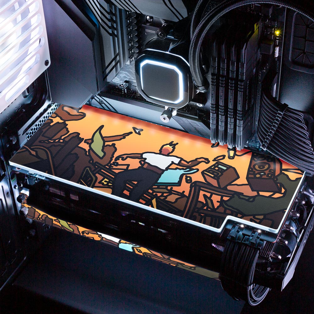 Utopia Graphix - 'Floating' | Custom RGB GPU Backplate by V1 Tech ...
