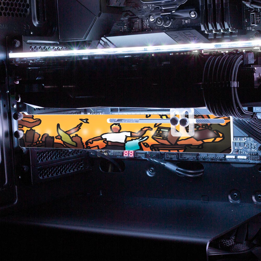 Floating RGB GPU Support Bracket - Utopia Graphix - V1Tech – V1 Tech