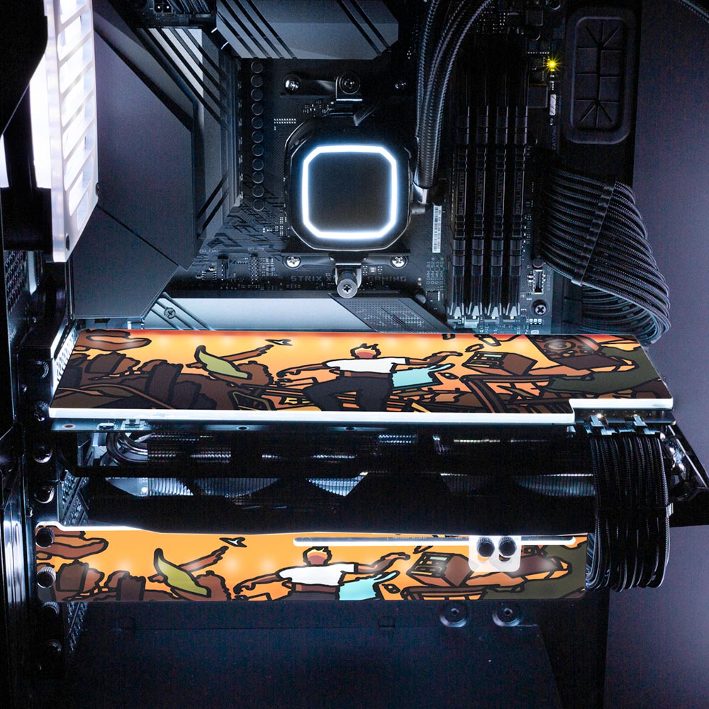 Floating RGB GPU Support Bracket - Utopia Graphix - V1Tech – V1 Tech