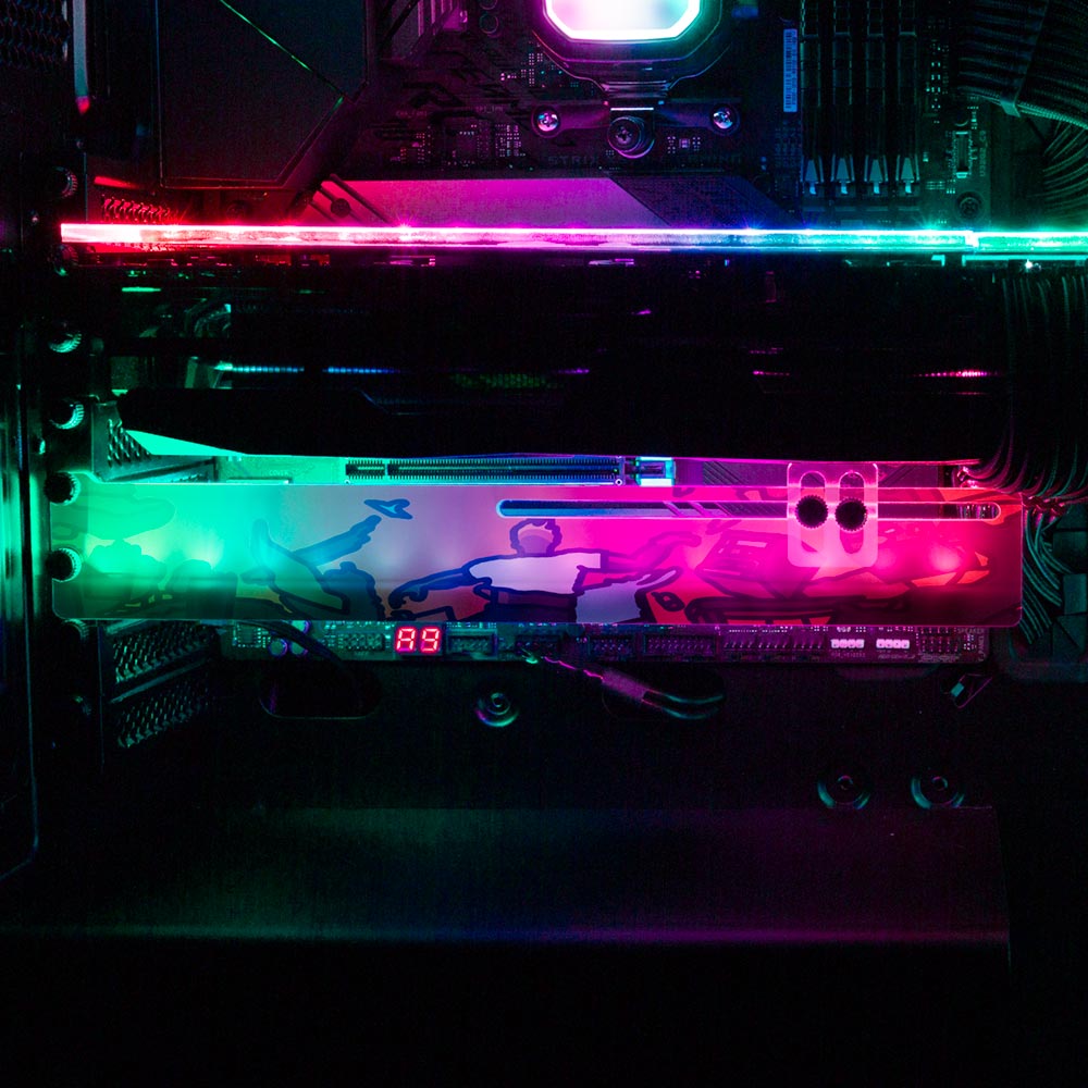 Floating RGB GPU Support Bracket - Utopia Graphix - V1Tech – V1 Tech