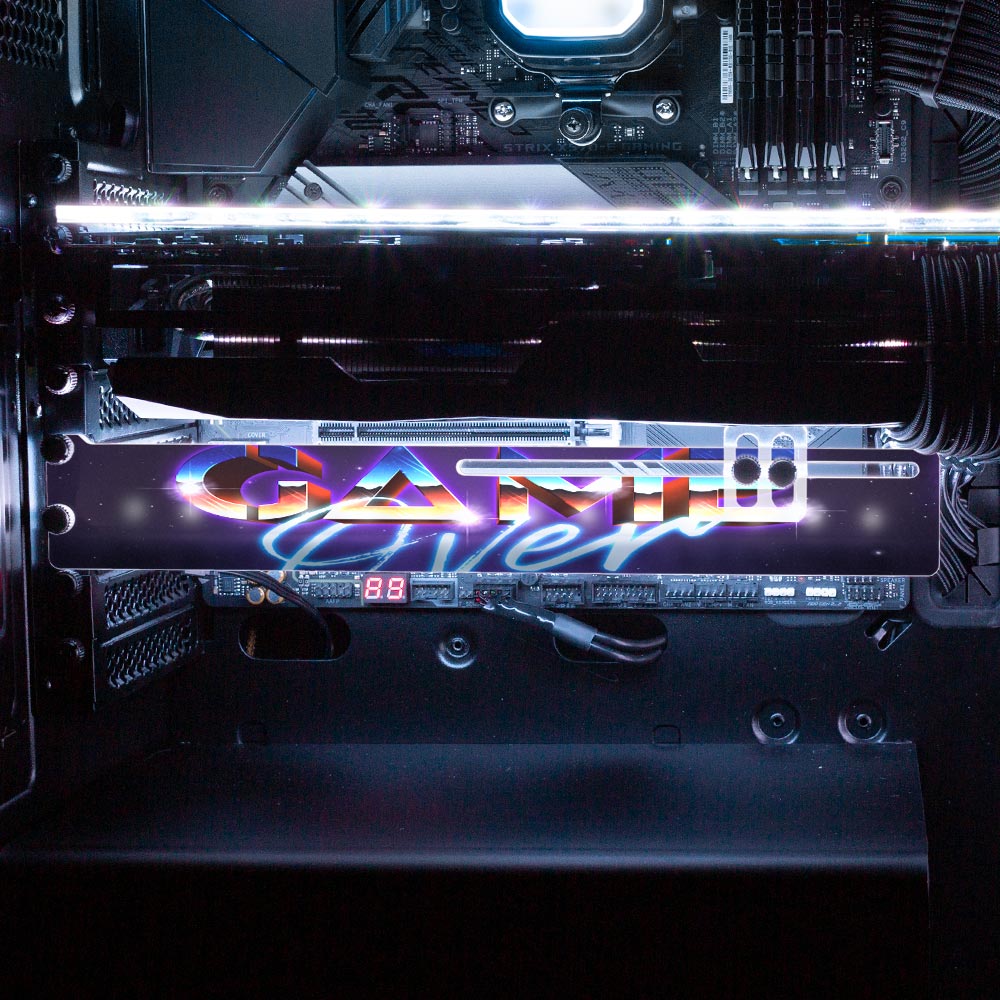 Game Over RGB GPU Support Bracket - Devil May Create - V1Tech – V1 Tech