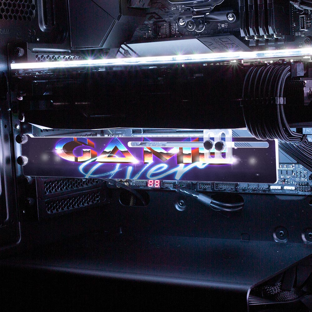 Game Over RGB GPU Support Bracket - Devil May Create - V1Tech – V1 Tech