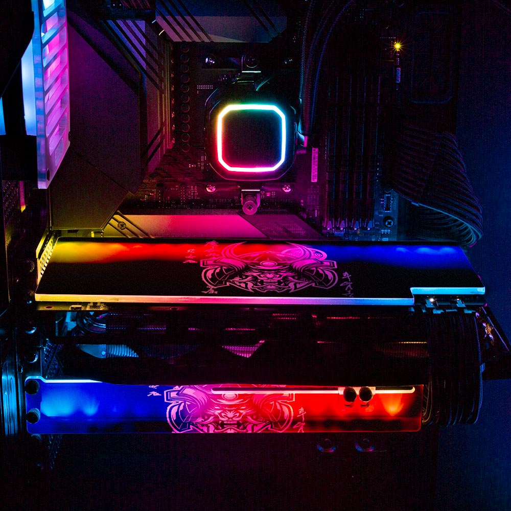 Daniele Caruso - 'Gold Samurai' | Custom RGB GPU Backplate by V1 Tech ...