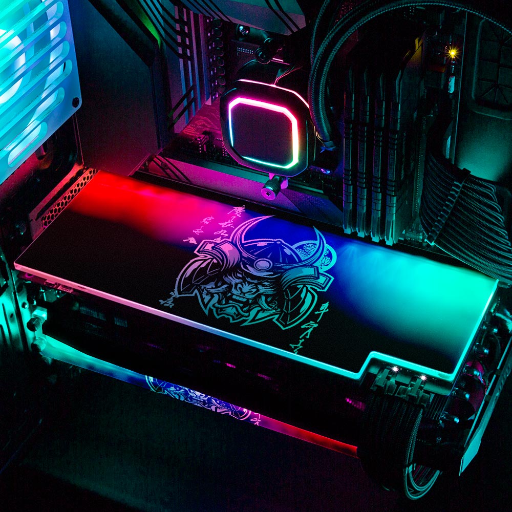 Daniele Caruso - 'Gold Samurai' | Custom RGB GPU Backplate by V1 Tech ...