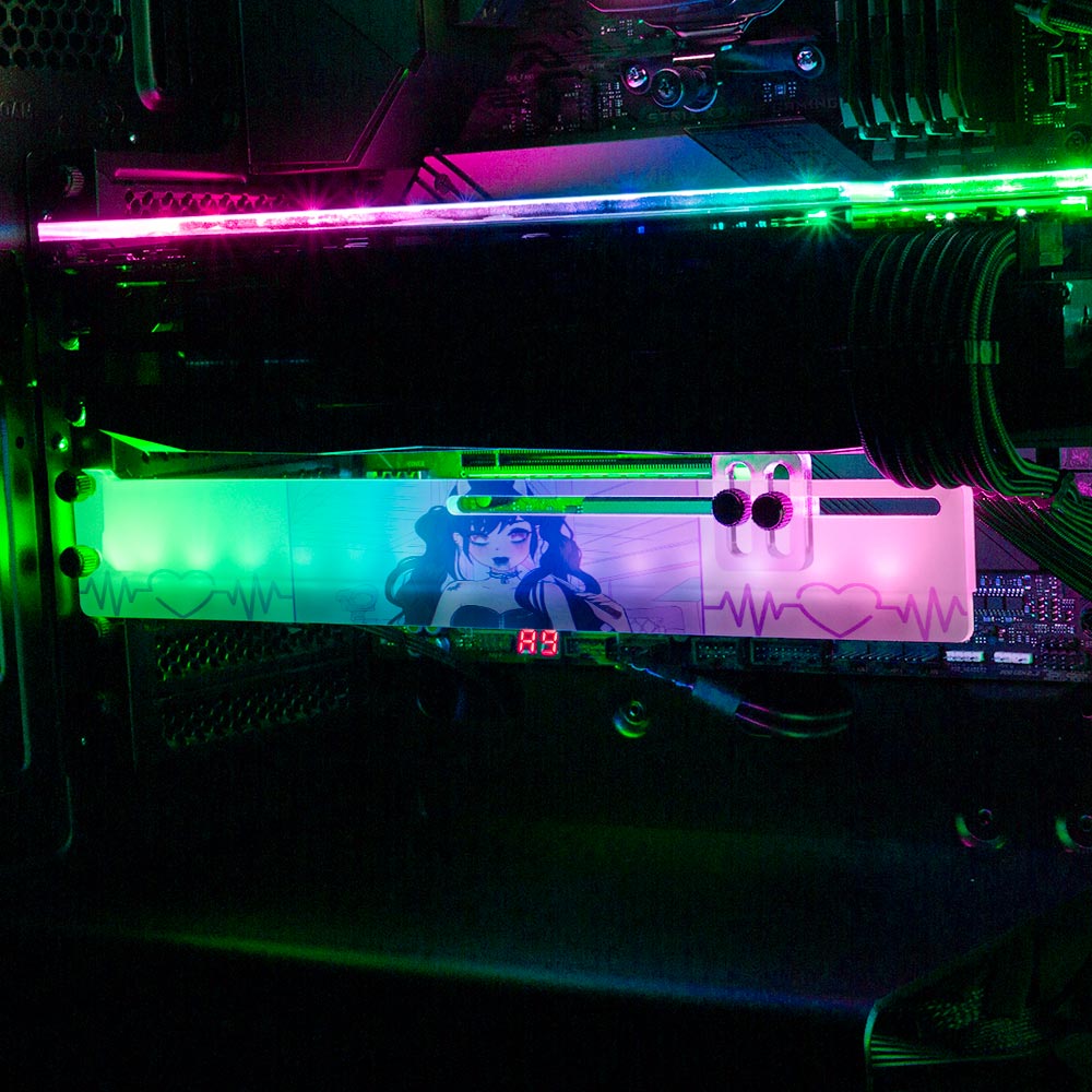 Gothic Demon RGB GPU Support Bracket - YacilArt - V1Tech – V1 Tech
