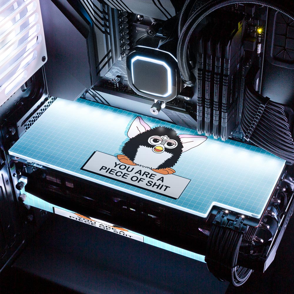 Javilostcontrol - 'Happy Furby' | Custom RGB GPU Backplate by V1 Tech ...