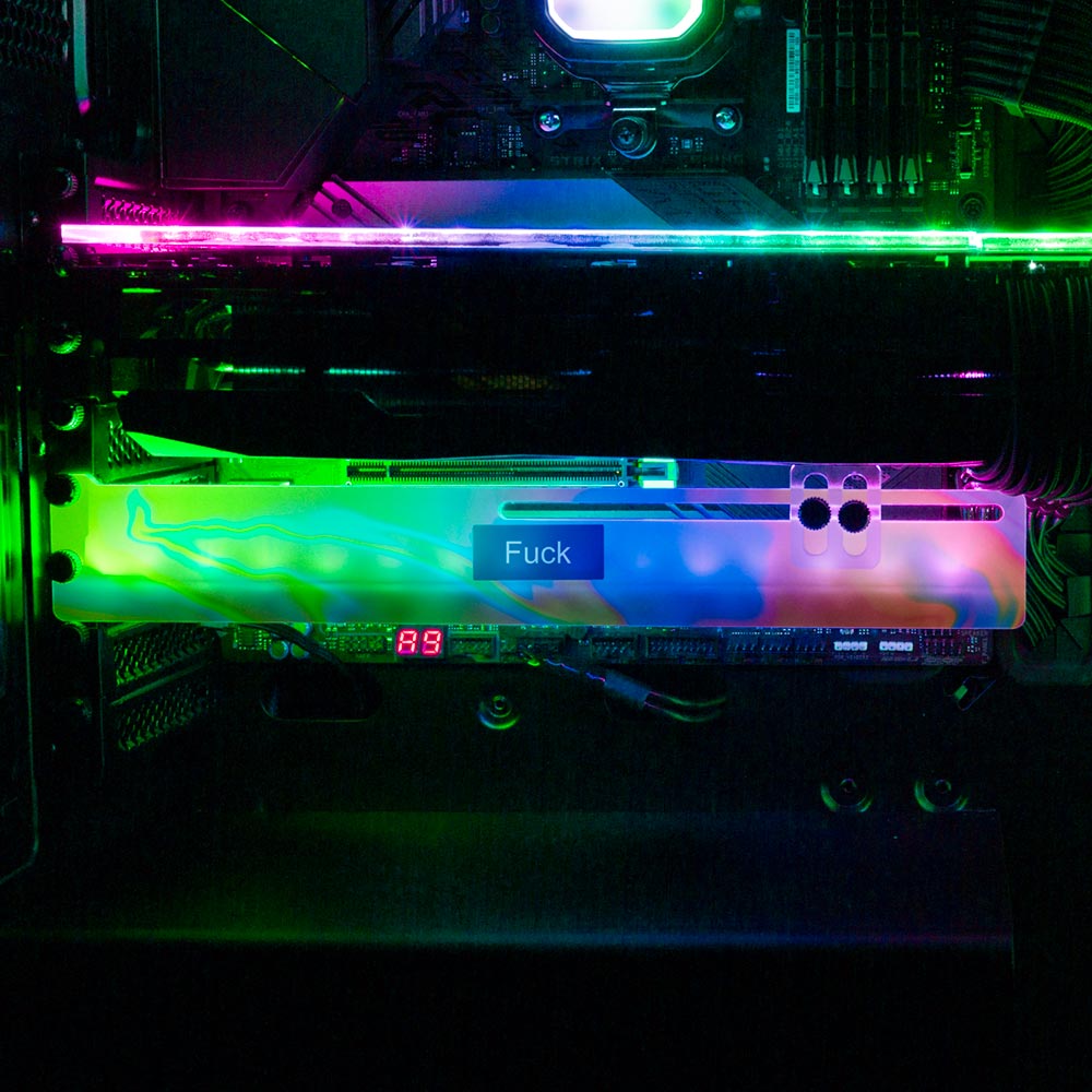 Happy Mind RGB GPU Support Bracket - Javilostcontrol - V1Tech – V1 Tech
