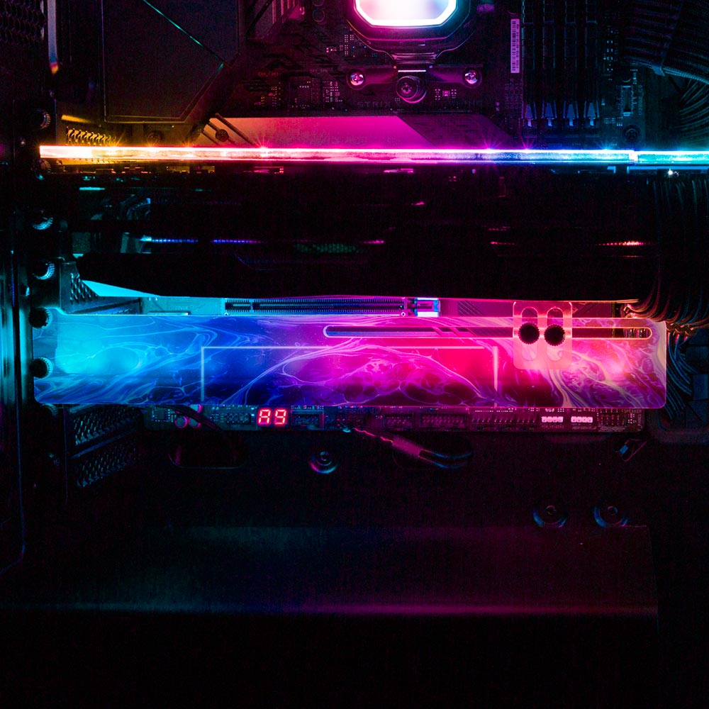 In My Arms RGB GPU Support Bracket - Geoglyser - V1Tech – V1 Tech