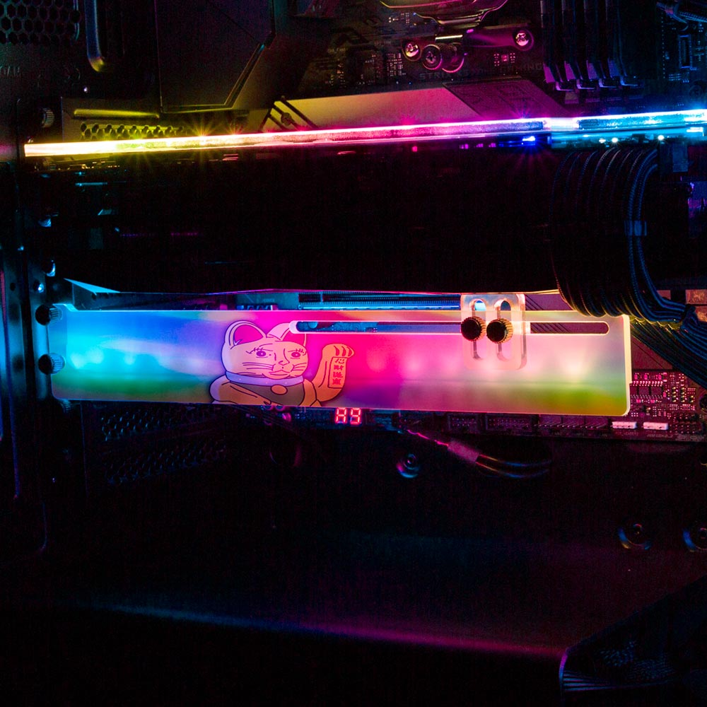 Lucky Cat RGB GPU Support Bracket - Javilostcontrol - V1Tech – V1 Tech