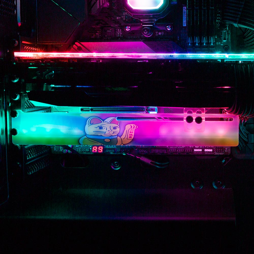 Lucky Cat RGB GPU Support Bracket - Javilostcontrol - V1Tech – V1 Tech