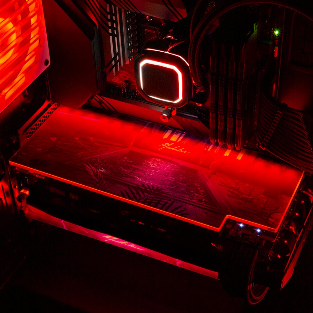 Skie Graphic Studio - 'Malibu Swim' | Custom RGB GPU Backplate by V1 ...