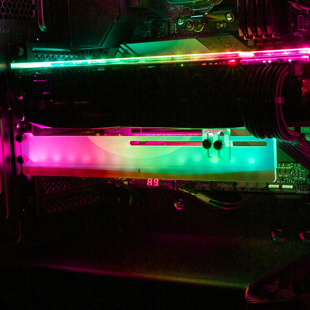 Moon Ritual RGB GPU Support Bracket - Spectacular.way - V1Tech – V1 Tech