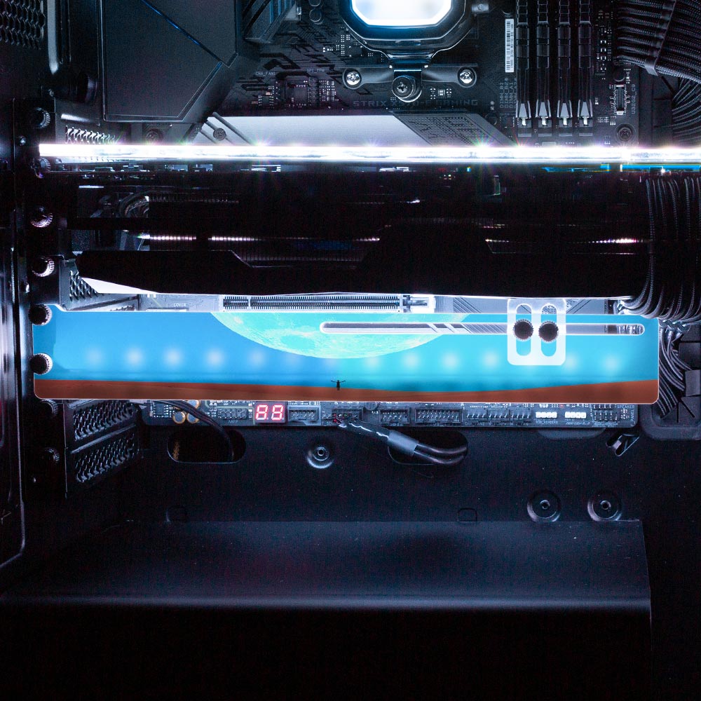 Moon Ritual RGB GPU Support Bracket - Spectacular.way - V1Tech – V1 Tech