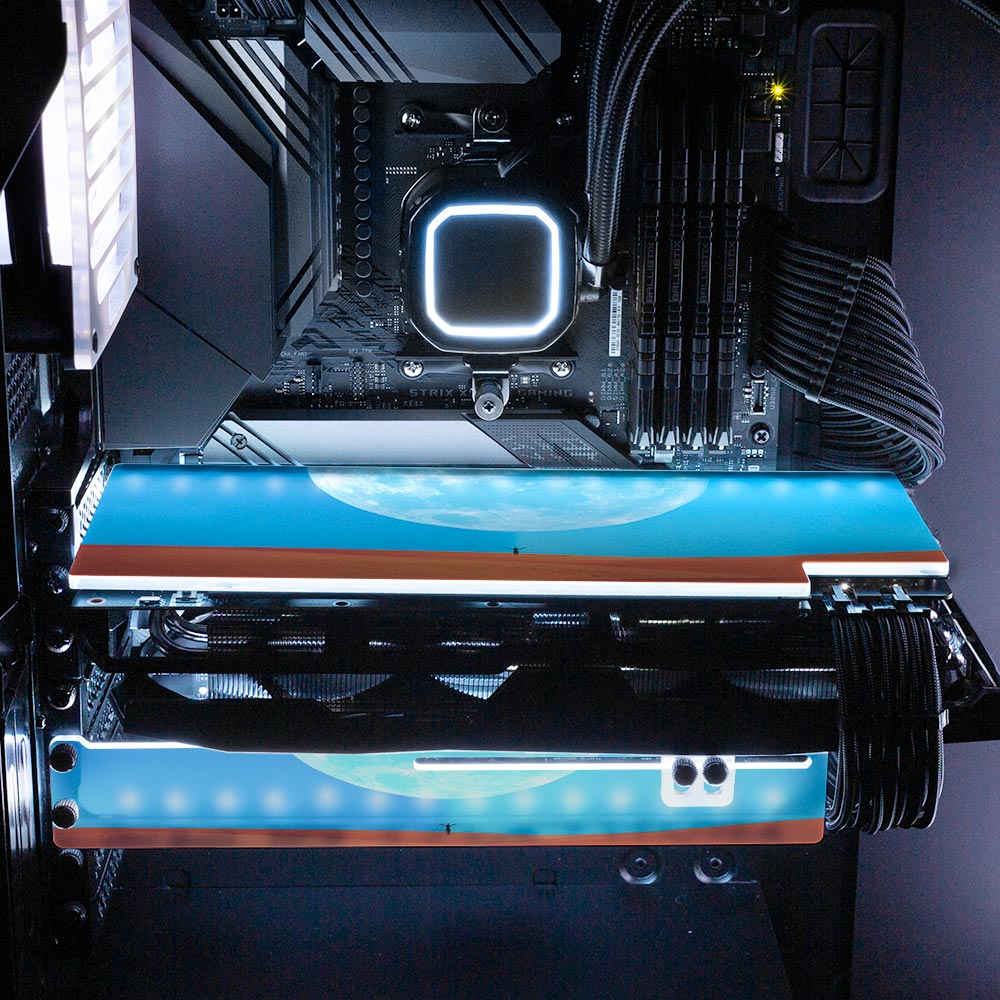 Moon Ritual RGB GPU Support Bracket - Spectacular.way - V1Tech – V1 Tech