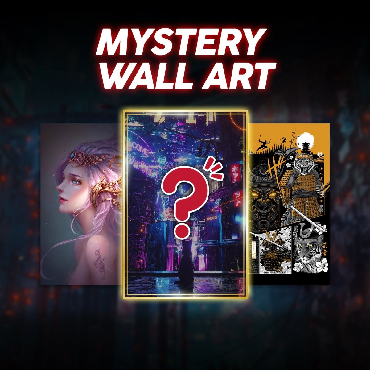 Medium Mystery Wall Art (18" X 12") – V1 Tech