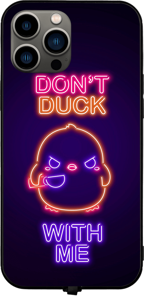 Neon Don't Duck With Me RGB LED Protective Phone Case for iPhone and ...