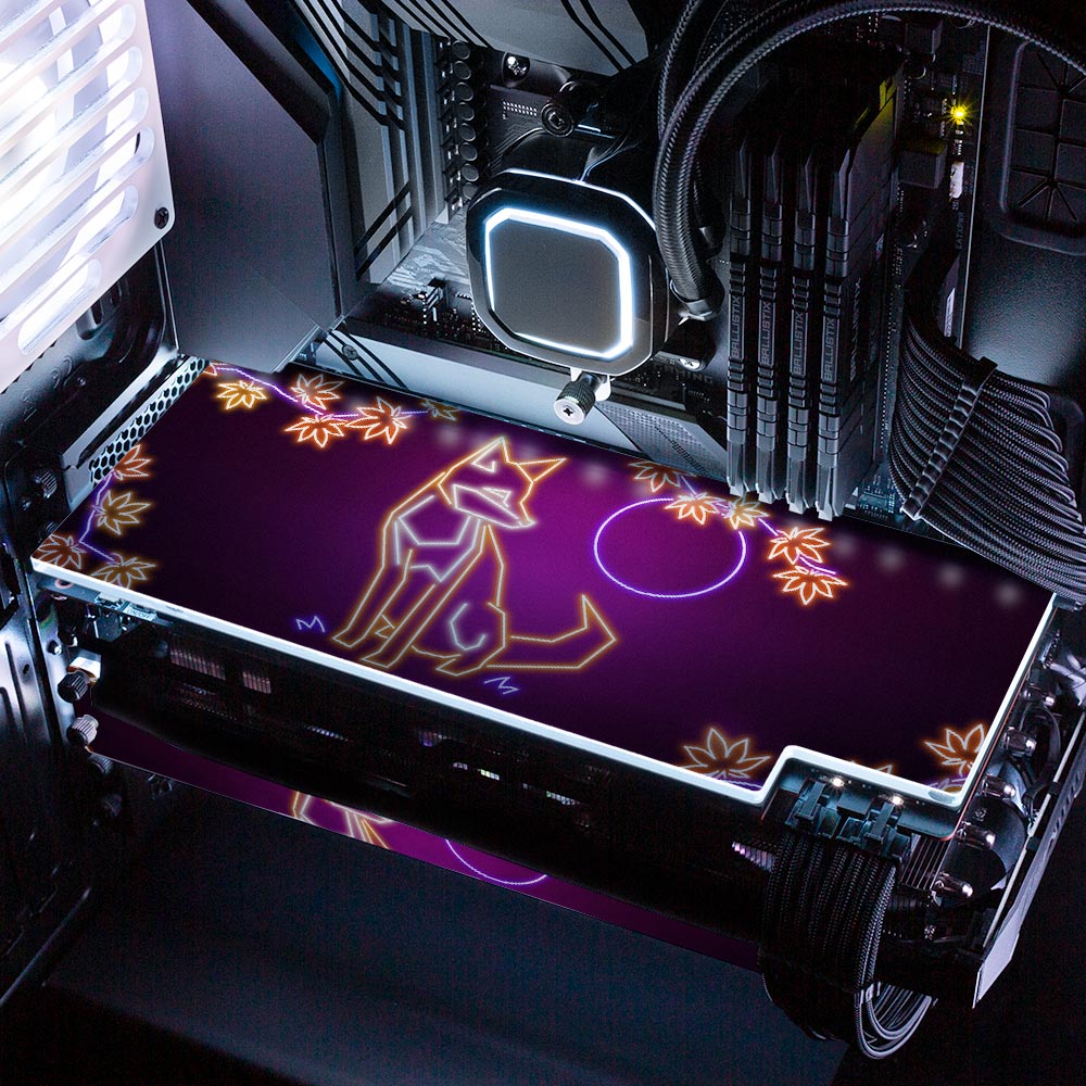 Donnie Art - 'Neon Fox' | Custom RGB GPU Backplate by V1 Tech ...
