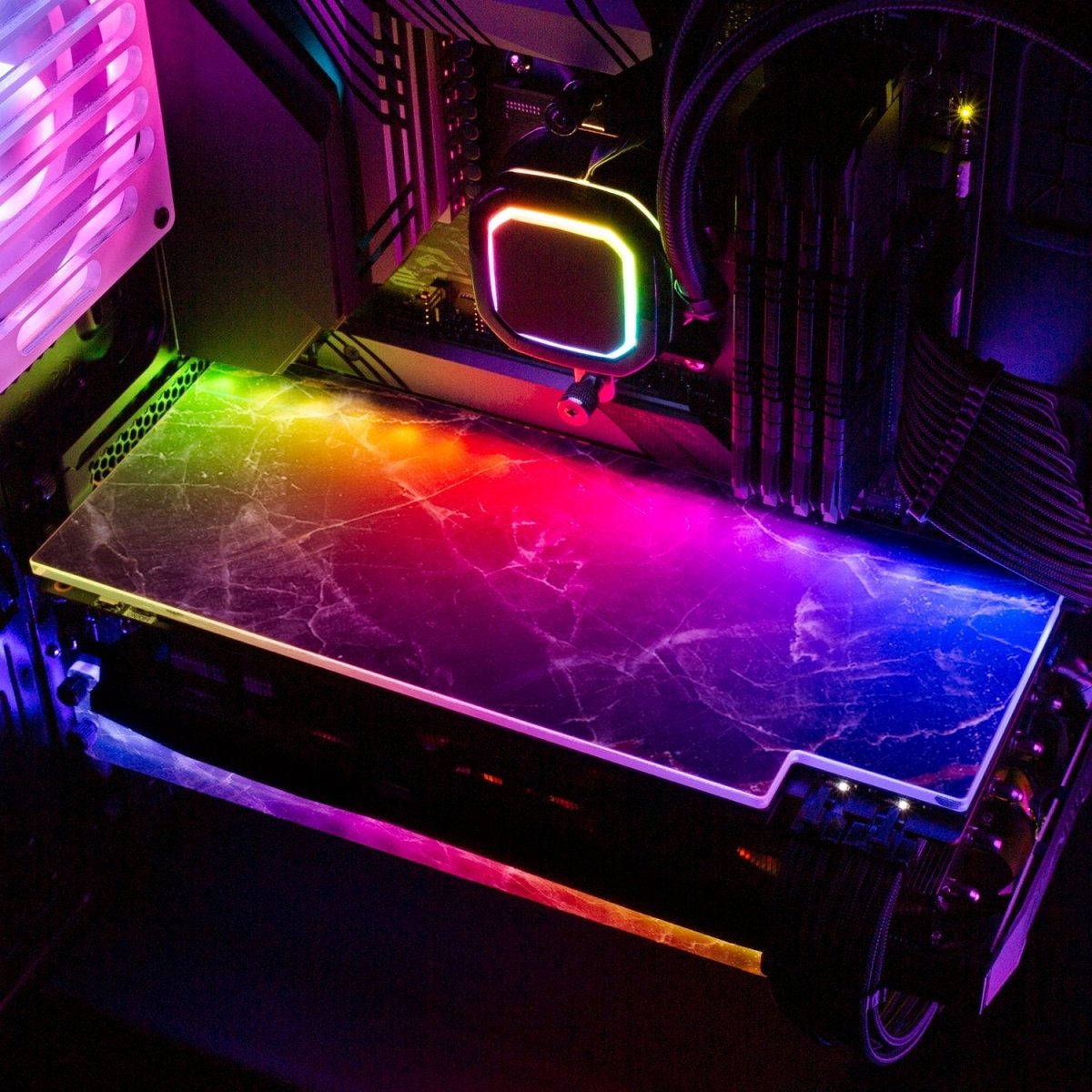 'Night Marble' Custom Design RGB GPU Backplate by V1 Tech | Tailored To ...