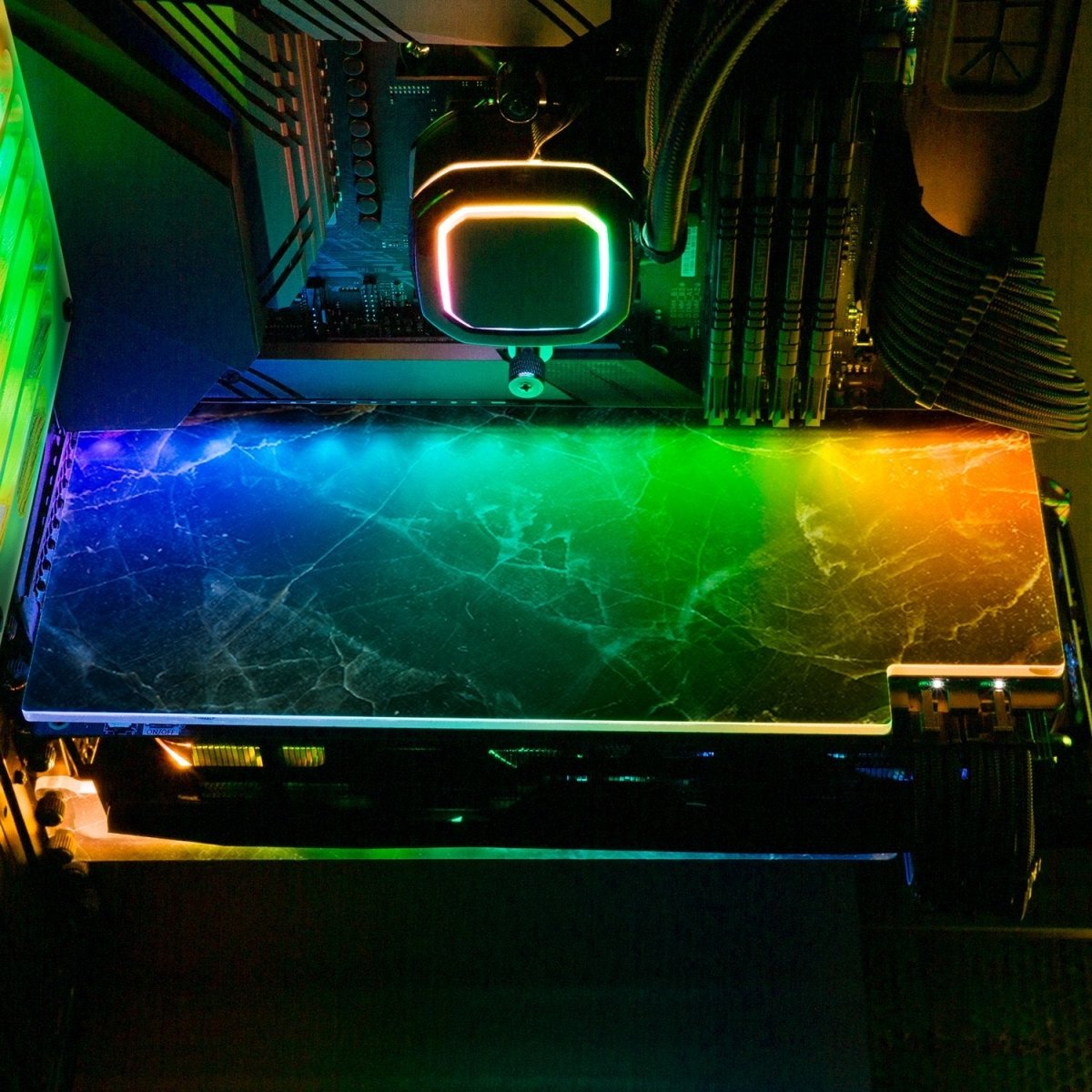 'Night Marble' Custom Design RGB GPU Backplate by V1 Tech | Tailored To ...